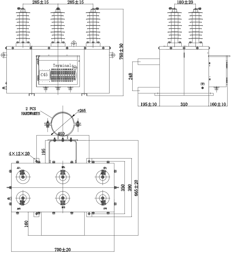 13.8kV Stainless steet tank metering units - UNISUN